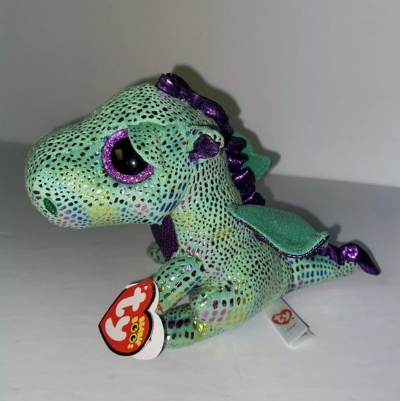 Ty | Toys | Ty Beanie Boos Cinder The Green Dragon Plush Toy | Poshmark